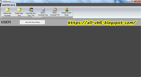 Membuat Menu Ribbon Secara Dinamis Untuk Hak Akses Menu User Dengan VB6 Kumpulan Source Code