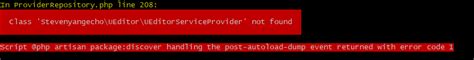 找不到Provider Issue 69 stevenyangecho laravel u editor GitHub