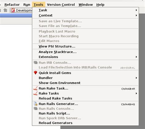 impossible du run the rails console ides support intellij platform