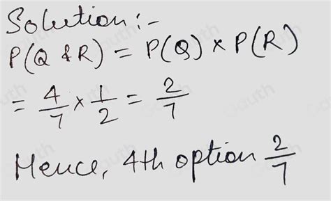 Solved 30 Suppose Q And R Are Independent Events Find Pq And R If