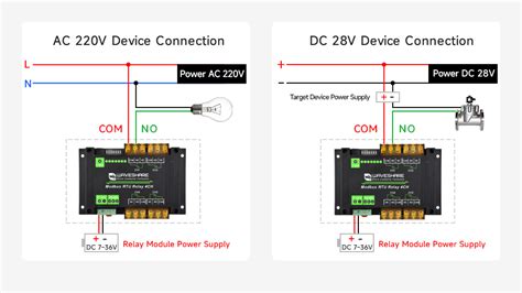 Industrial Modbus Rtu 4 Ch Relay Module Rs485 30a Led Indicators Isolation Protection