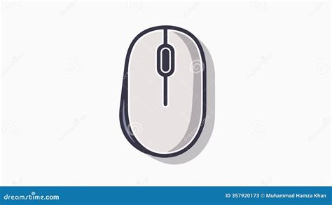 Sleek Wireless Computer Mouse Outline Icon Vector Stock Vector Illustration Of Hardware