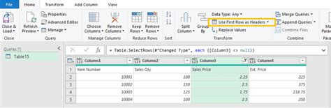How To Skip Rows And Promote Headers In Power Query