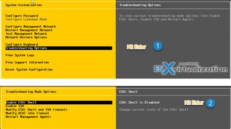 Three Ways To Enable Esxi Shell And Timeout Esx Virtualization