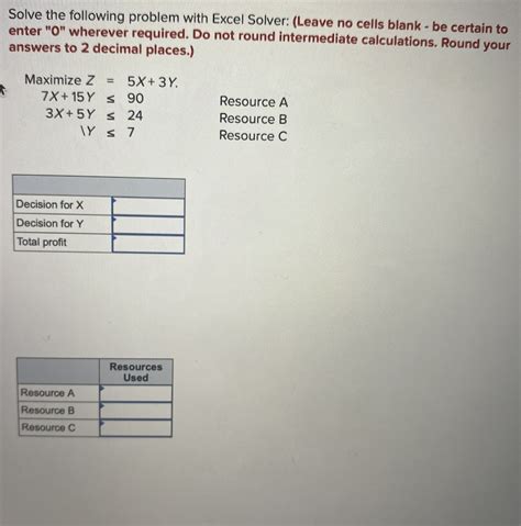 solved solve the following problem with excel solver leave