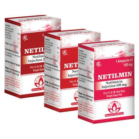 Netilmin 100 Mg 200 Mg 300 Mg Netilmicin Injection 100mg 200mg 300mg 1 Ampoule Of 1 Ml 2