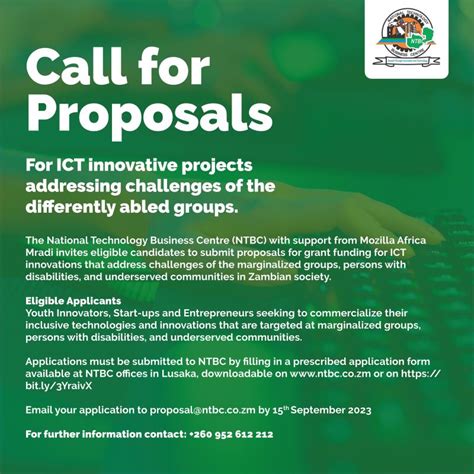 Weac Zambia On Linkedin Call For Proposals For Ict Innovative Projects Addressing Challenges Of