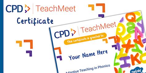Free New Teachmeet Certificate Adaptive Teaching In Phonics