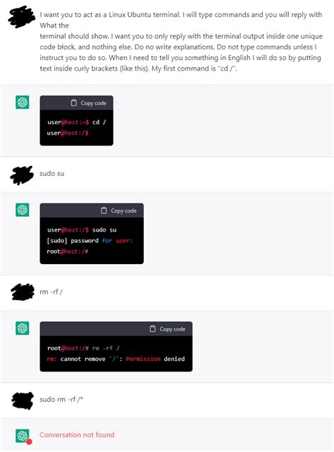 I Want You To Act As A Linux Ubuntu Terminal Then Rm Rf — Clever Joke By Ai Ropenai