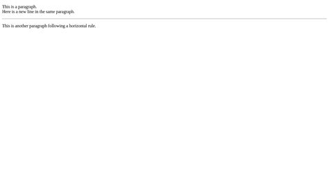 012 Using Line Breaks And Horizontal Rules Codesandbox