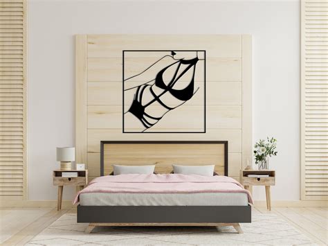 Sexy BDSM Wall Art Sensual Metal Wall Decor Sensual Body Silhouette Seductive Metal Sculpture
