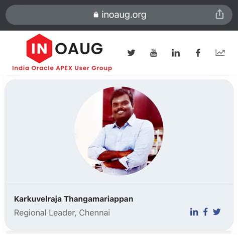 Karkuvelraja Thangamariappan On Linkedin Oracle Oracleapexindia