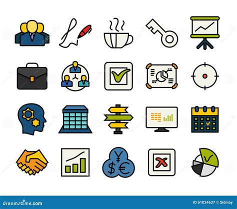 Outline Icons Thin Flat Design Modern Line Stroke Stock Vector Illustration Of Analysis Flat