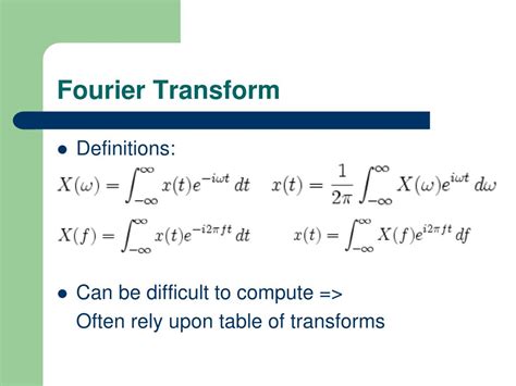 PPT Convolution Fourier Series And The Fourier Transform PowerPoint Presentation ID 6359219