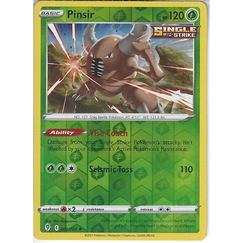 Pokemon Pinsir Card