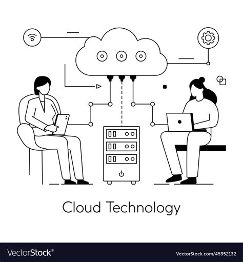 Cloud Technology Royalty Free Vector Image VectorStock