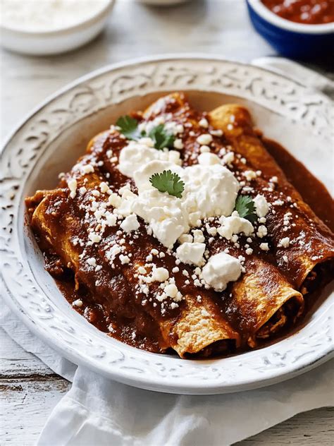Irresistible Chicken Mole Enchiladas With Rich Flavor