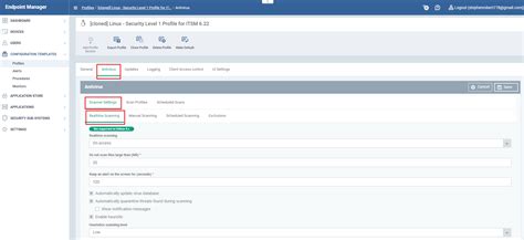 How To Configure Antivirus Settings On Linux Profile
