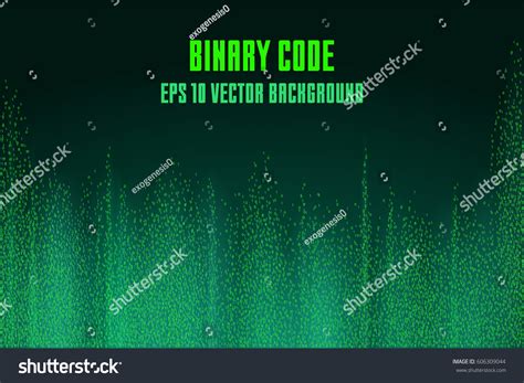 Binary Code Vector Background Banner Template Stock Vector Royalty
