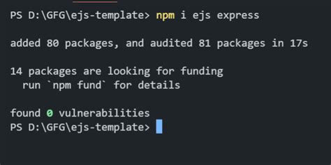 How To Install Use Ejs Template Engine Geeksforgeeks