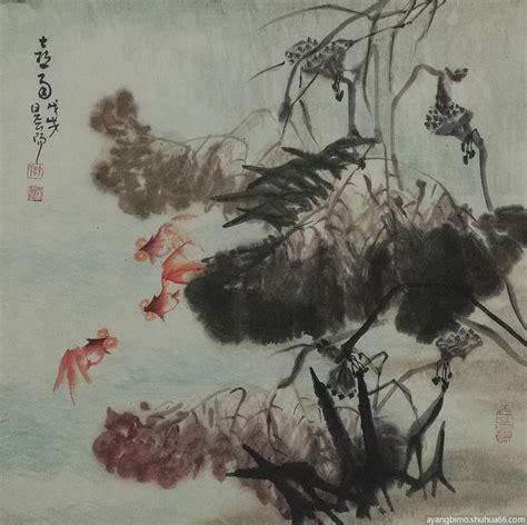 学画残荷两张 日志 阿阳笔墨 书画家园