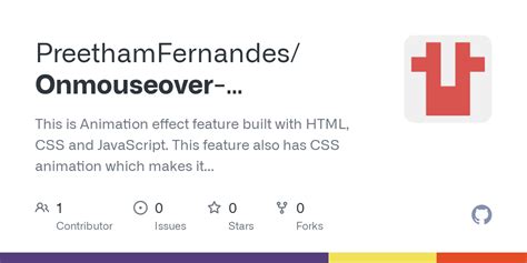 Github Preethamfernandesonmouseover Animation Effect This Is