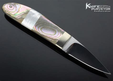 Koji Hara Custom Abalone Fixed Blade Knife Purveyor
