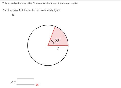 Solved This Exercise Involves The Formula For The Area Of A