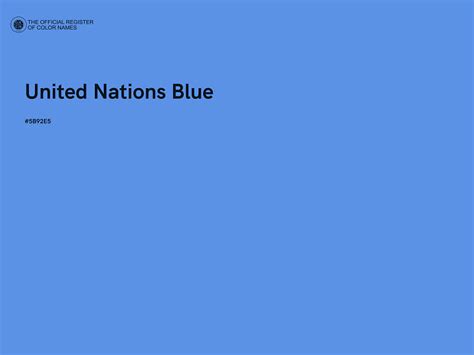United Nations Blue Color 5b92e5 The Official Register Of Color Names