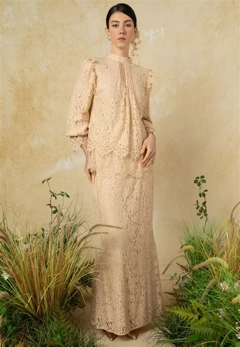 Buy Zalia Jasmine Lace Kurung Set Online Zalora Malaysia