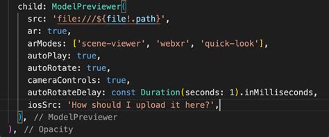 Model Viewer How To Display Ar Modelviewer On Ios With File Extension Glb Flutter Stack