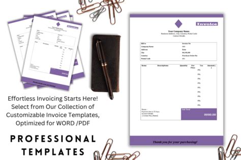 Custom Invoice Template PDF Graphic By KOZAGO Creative Fabrica