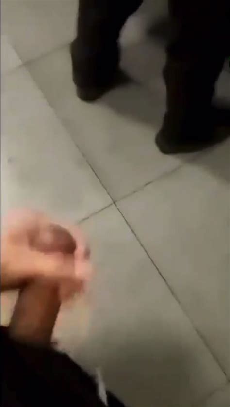 Risky Public Cumshot Behind Stranger