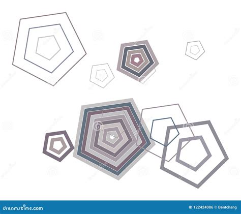 Artistic Pentagon Background Pattern Abstract Canvas Graphic Repeat And Drawing Stock Vector