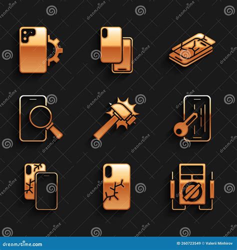Set Hammer Mobile With Broken Screen Multimeter Glass Protector Phone Repair Service And