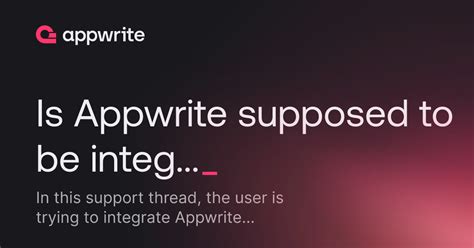 Is Appwrite Supposed To Be Integrating With Ngrok Exposed Endpoint