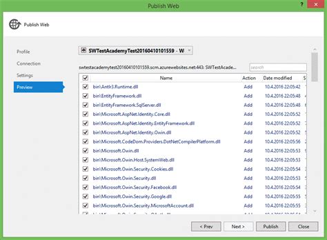 Publishing A Website To Azure