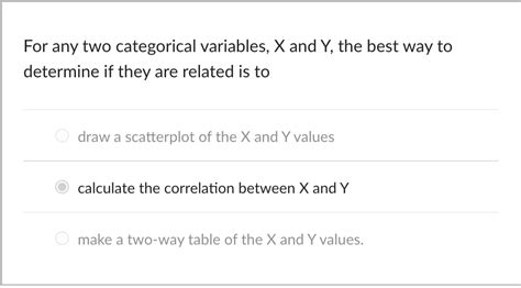 Solved For Any Two Categorical Variables X And Y The Best