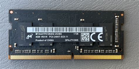 Lot Of 2 4gb 1rx8 Pc4 2400t Sa1 11 Ram Memory Mta8atf1g64hz 2g3b2 Total Of 8gb Ebay