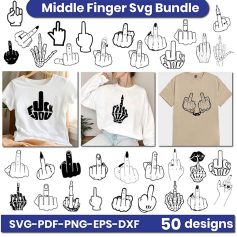 Middle Finger Svg Etsy