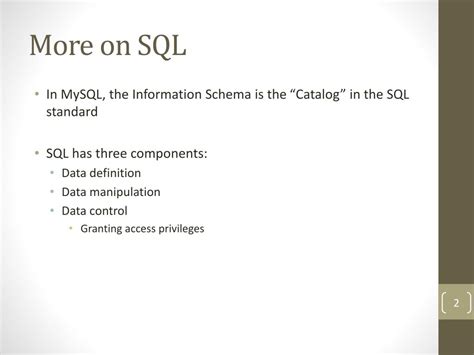 PPT MySQL PowerPoint Presentation Free Download ID 2383536