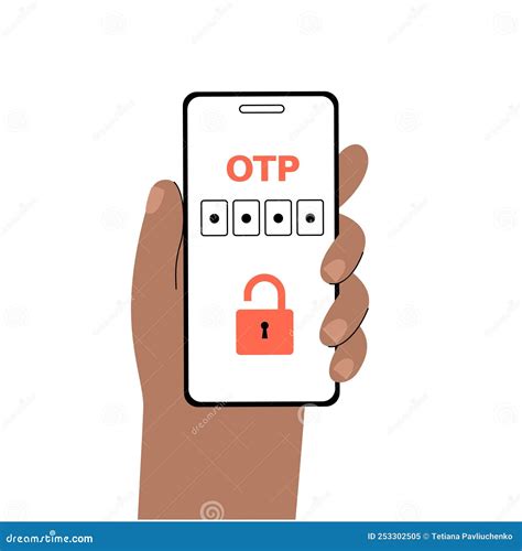 OTP One Time Password Concept With Keyword People And Icons Flat Vector Illustration