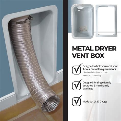 Recessed Metal Dryer Vent Box With Trim Dbx1000m Metal Dryer Vent Box