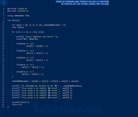 Arrays Turbo C Hallar La Cantidad De Vocales