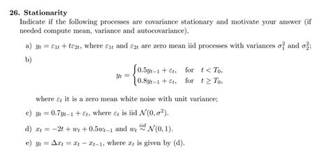 [solved] 6 Stationarity Indicate If The Following Proces