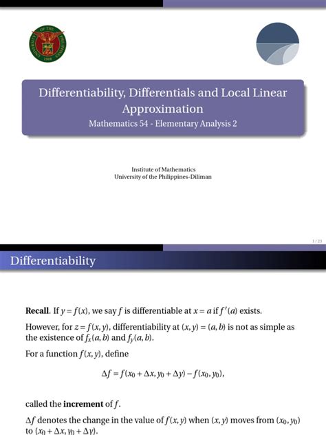 27 Tangent Planes And Linear Approximation Pdf Derivative
