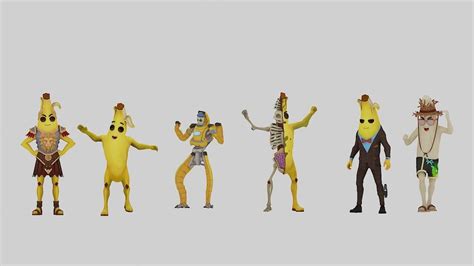 All Peely Skins 3d Model By Davedtaylor