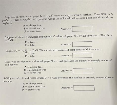 Solved Suppose An Undirected Graph G V E Contains A Cycle Chegg