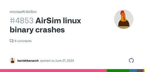 Airsim Linux Binary Crashes · Issue 4853 · Microsoftairsim · Github
