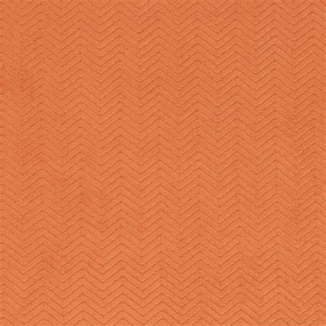 Orange Herringbone Geometric Velvet Upholstery Fabric By The Yard By